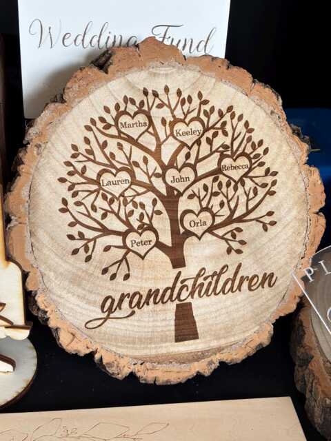Personalized Engraved Wood Slice Family Tree, Grandparent Gift by Etsy ...