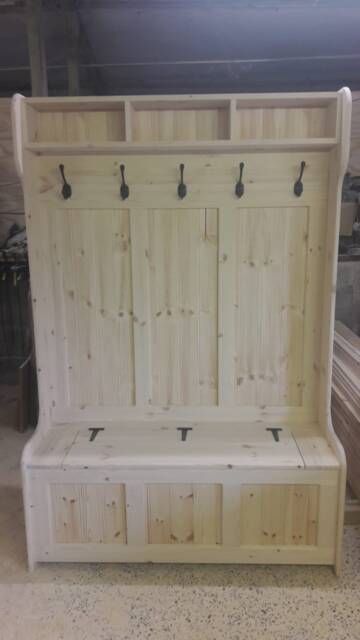 4Ft Wide Coat Rack, Boot Room, Hallway Bench, Monks Bench, Shoe Storage ...