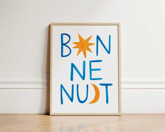 Bonne Nuit Print, Print Wall Art, Good Night Nursery Prints, Bedroom ...