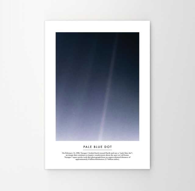 Pale Blue Dot Space Poster. Home Wall Decor Office Art Frame Nasa Earth ...