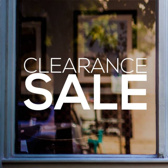 Clearance Sale Shop Window Sticker Retail Store Front Display Vinyl ...