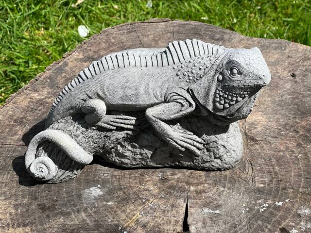 stone/Concrete Lizard Iguana Garden Ornament by Etsy | ufurnish.com