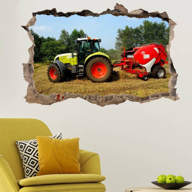 Tractor Farming Tools Wall Sticker Mural Poster Decal Room Office ...