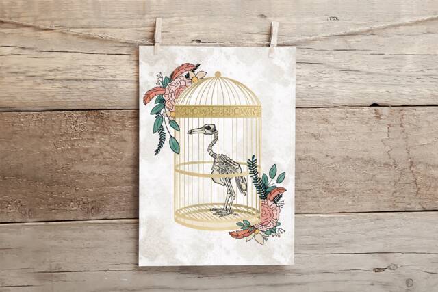 Skeleton Phoenix Art Print by Etsy | ufurnish.com