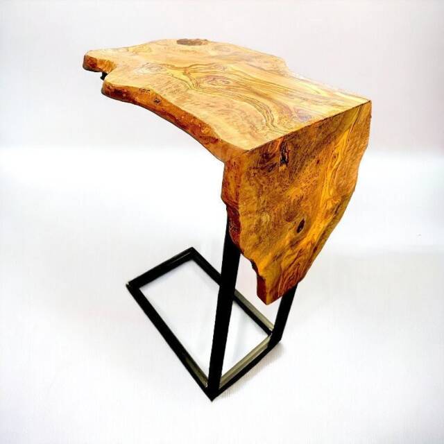 C Shaped Corner Table With Metal Frame by Etsy | ufurnish.com