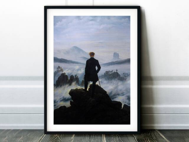 Caspar David Friedrich - The Wanderer Above The Sea Of Fog Print Poster ...