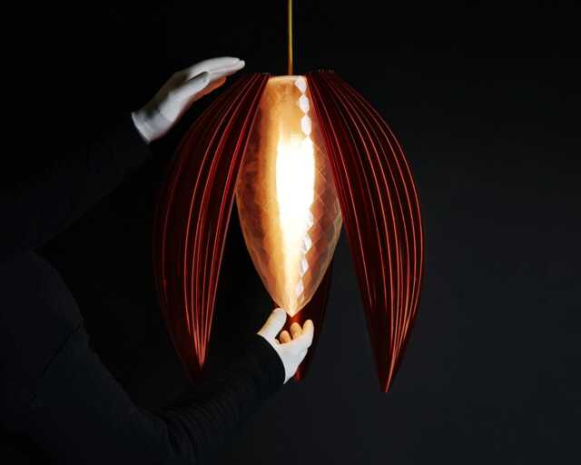 Crimson Red Bloom Pendant Light Modern Ceiling Light Fixture by Etsy ...