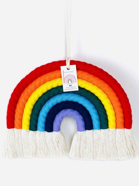 Extra Large Rainbow Wall Hanging Macrame Nursery Decoration Birthday ...