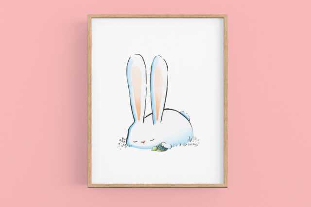 Bunny & Turtle - Best Friends Art Print by Etsy | ufurnish.com
