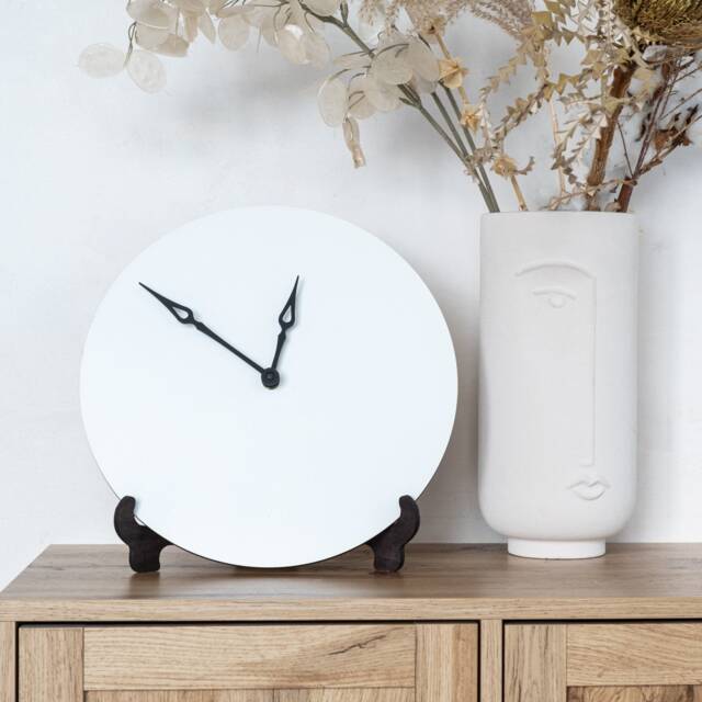 White Wall Clock, Wall Clock Minimalist, Minimal Wood Unique, Wooden ...