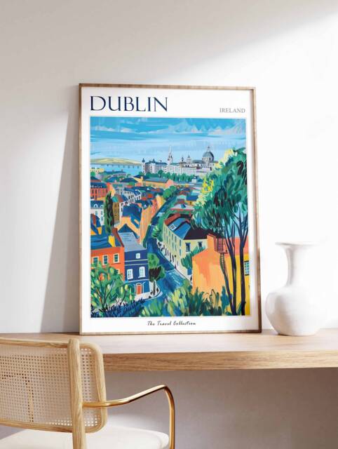 Dublin Poster, Travel Print, Tropical Decor, City Wall Art, Irish ...