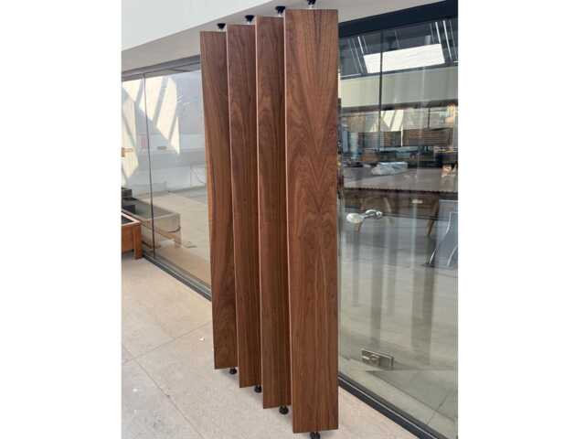Custom Length Slat Room Divider Rotating Screen Partition, Easy ...