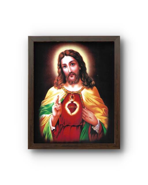 Jesus Christ Faith - Picture Frame With Photo Print Prayer Room/Mandir ...