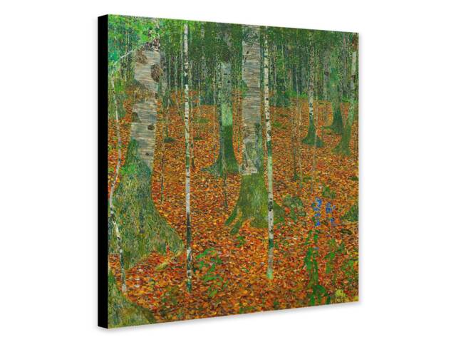 Birch Forest Wall Art By Gustav Klimt - Wrapped Framed Canvas Rolled ...