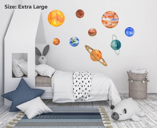 Solar System Wall Decals Planet Stickers Bedroom Decor by Etsy ...