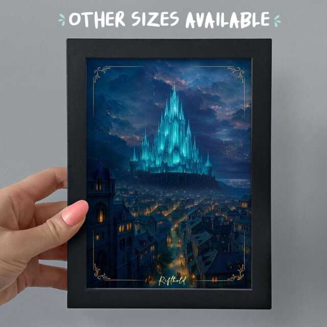 Framed Throne Of Glass Bookshelf Decor, Rifthold Castle Romantasy Art ...