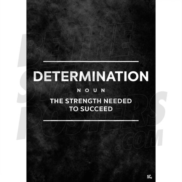 Determination Gym Motivational Fitness Poster - A4/A3 Sizes Plus Framed ...