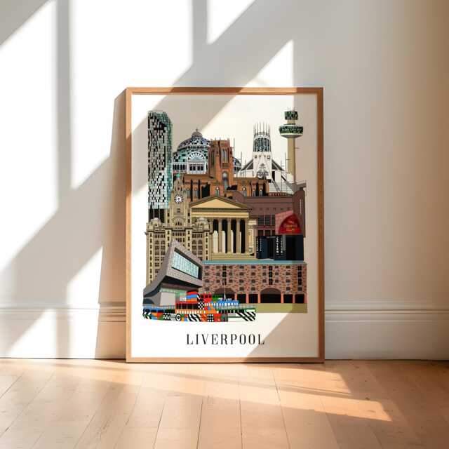 Liverpool Art Print/Landmarks Poster Gift Skyline by Etsy | ufurnish.com