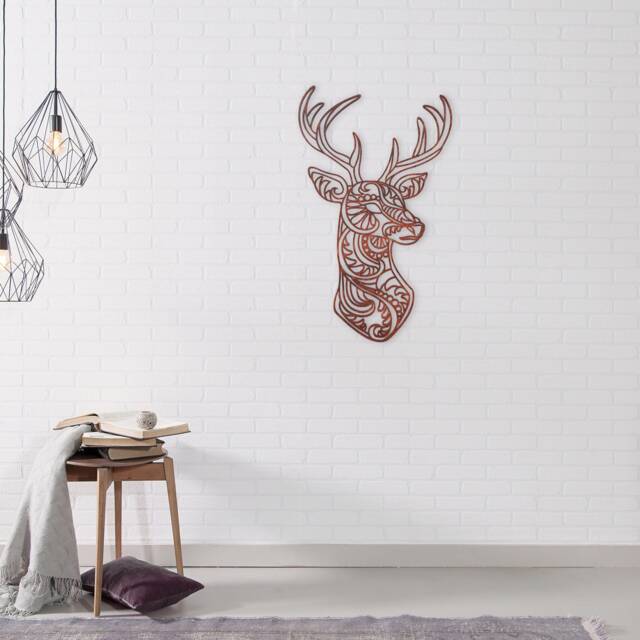 Deer Animal Metal Corten, Steel Rust Effect, Wall Art, Weathered Steel ...