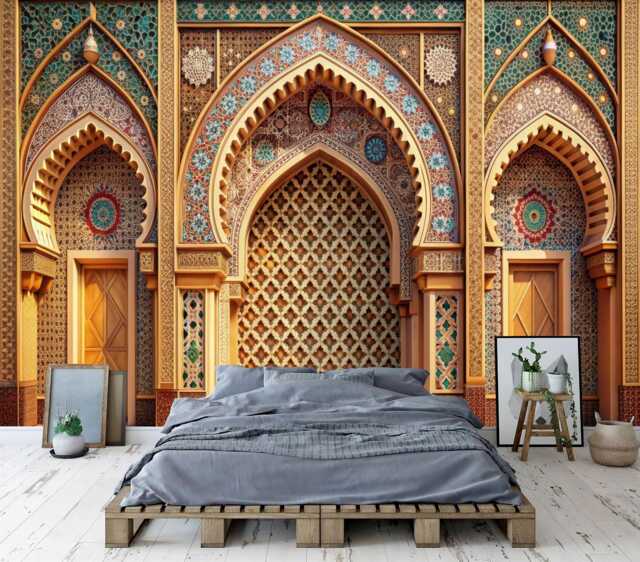 Arabian Nights Decoration Islamic Arches Gift, Art Print Photomural ...
