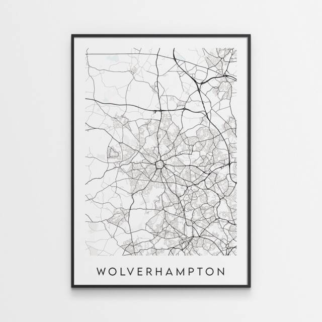 Wolverhampton Map Print - Minimal Poster Art by Etsy | ufurnish.com