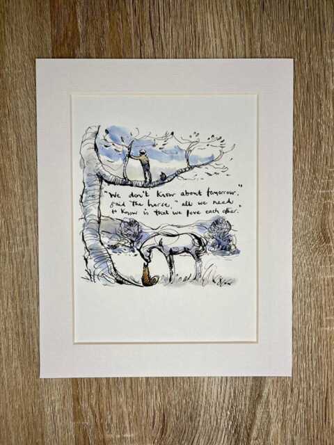 Charlie Mackesy Mounted Print - The Boy, Mole, Fox & Horse Book Page ...