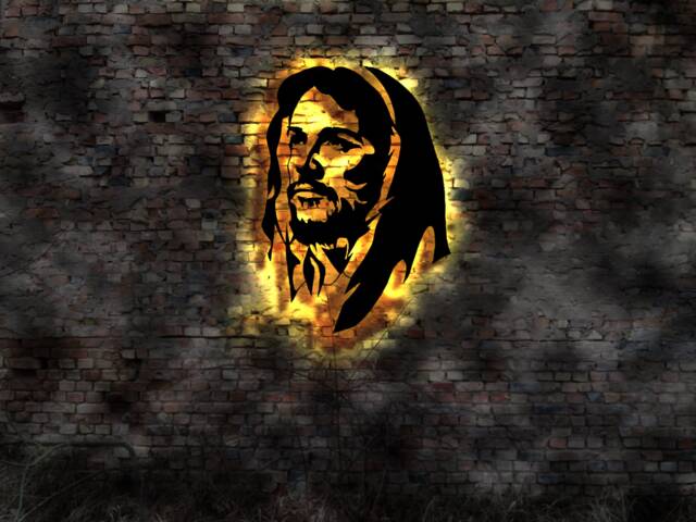 3D Led Mural Image Wall Cross Jesus Christ Figure Crucifix Hanging ...