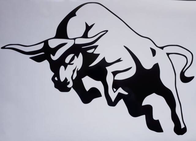 Bull Decal Wall Art Decor Sticker Car Van Bonnet Vinyl Graphic Window ...