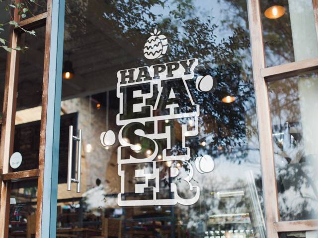 Happy Easter Shop Window Sticker Retail Display Vinyl Decal by Etsy ...