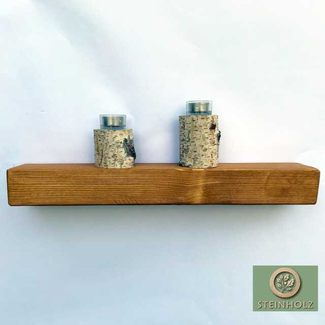 Narrow Wall Shelf Made Of Solid Wood - Rustic Design, Perfect For Books ...