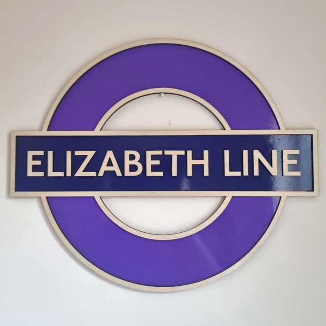 Custom Purple Elizabeth Line London Underground Sign - Your Text Here ...