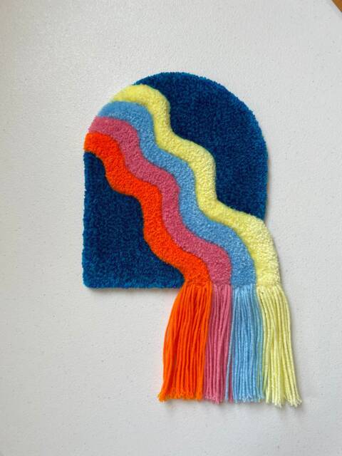 Hand Made Tufted Rug - Rainbow Waterfall Home Creative Aesthetic Decor ...