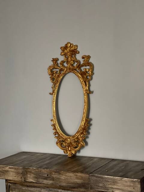 Wall Pageant Mirror Regency Gold Frame Italy Vintage Interior, Gilt ...