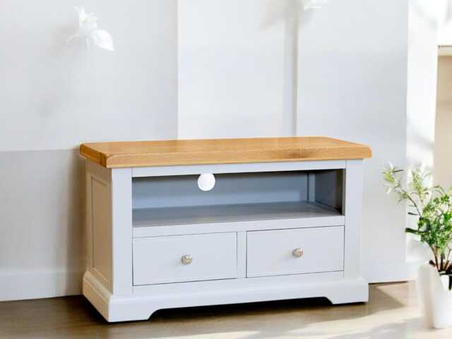 Grofurniture Painted Tv Unit, Small Unit For Living Room, Grey Or White ...