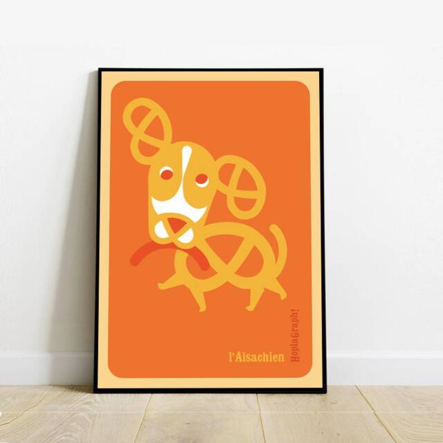"Poster/Table Original Creation, ""The Alsachian" by Etsy | ufurnish.com