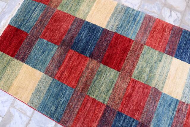 Multi Color Afghan Rug 3'2 X 5 Ft Polka Dot Design 3X5 Handmade Wool ...
