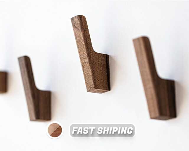 Wooden Coat Hook Wall Mount - Modern Farmhouse Decor by Etsy | ufurnish.com