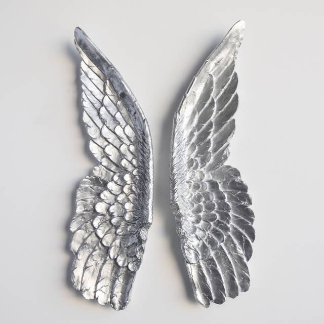 Faux Taxidermy Xl Angel Wings - Wall Decor Silver Xlang10 by Etsy ...