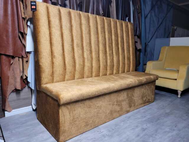 Fluted High Backed Dining Kitchen/Commercial Bench Booth Banquette ...