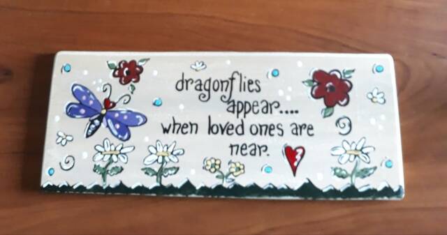 Hand-Painted Dragonfly Wood Sign Memorial Gift by Etsy | ufurnish.com