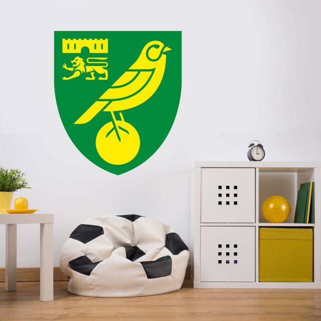 Norwich City Fc - Club Badge Wall Sticker by Etsy | ufurnish.com