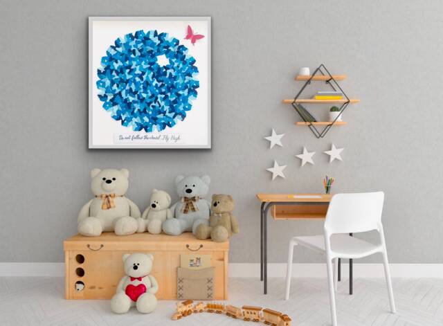 Circle Of Paper Butterflies in A Shadow Box by Etsy | ufurnish.com