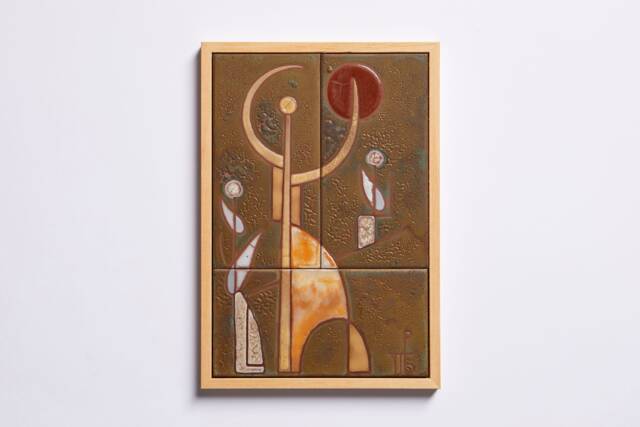 Human Figure Abstract Painting Handmade Ceramic Wall Plaque Art Tile ...