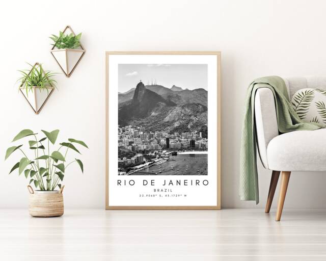 Rio De Janeiro Print Brazilian Cityscape Wall Art by Etsy | ufurnish.com