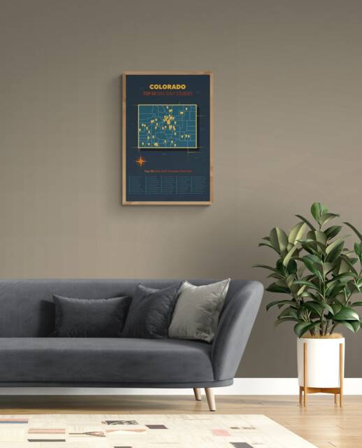 Colorado Disc Golf Top 50 Courses Map by Etsy | ufurnish.com