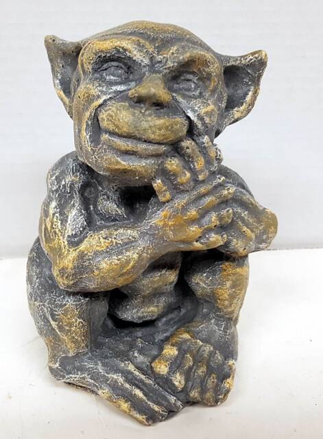 Vinny Gargoyle, 6 In. - 15 cm, Concrete Grotesque, Cast Gargoyle Statue ...