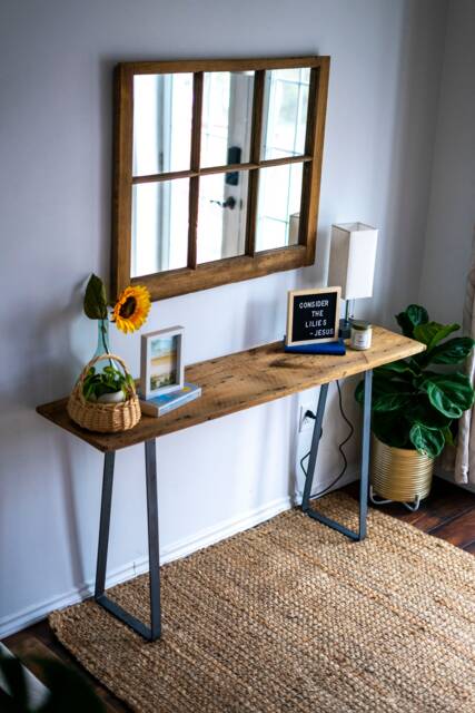 Entryway Table Console, Authentic Reclaimed Lumber, Farmhouse Decor ...