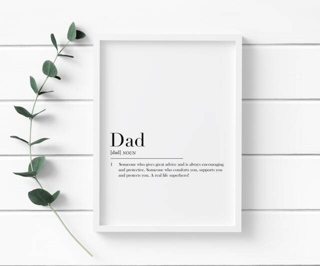 Dad Definition Print, Fathers Day, Dada, Papa, Daddy, Print, Dad, Daddy ...