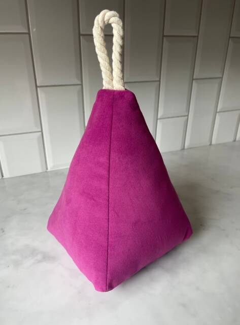 Door Stop Luxury Purple Plush Velvet Door Stop-Purple Stop-Door Weight ...