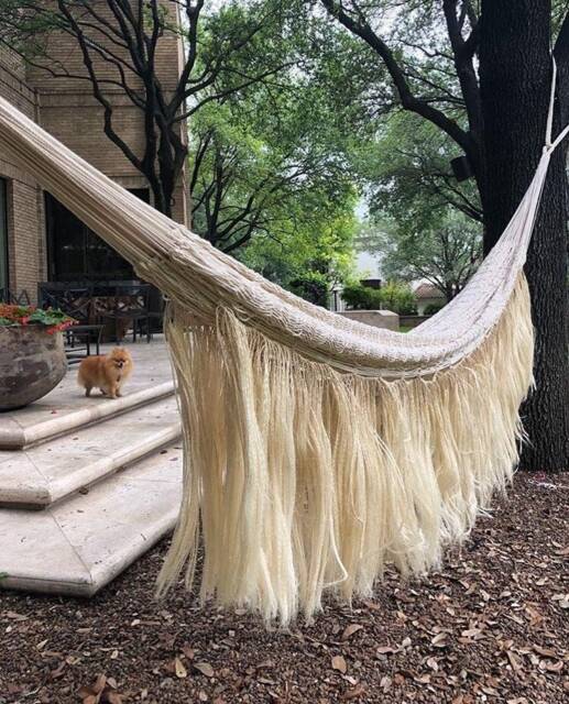 Palm Fiber Mexican Hammock Bed Home D??cor Wall Hanging Tulum Fringe ...